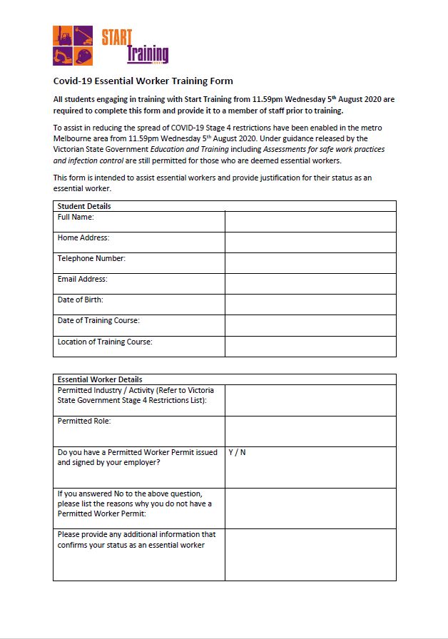 Information For Students | Forklift Training Melbourne | Start Training